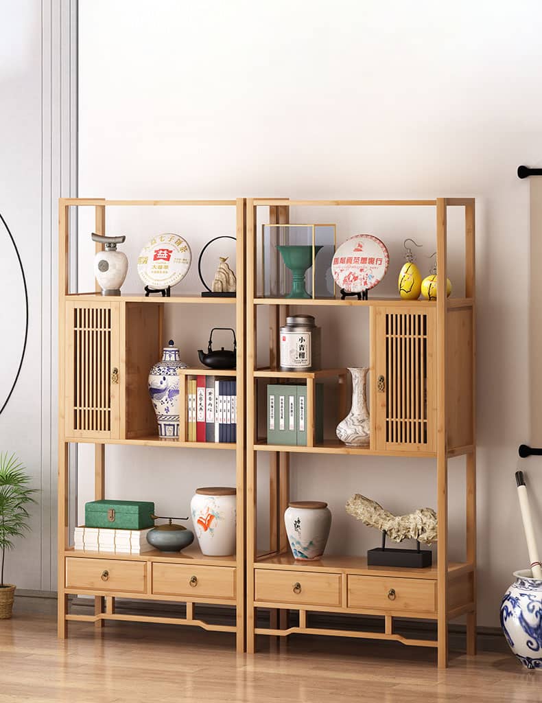 収納ラック 本棚 ディスプレ 竹製 北欧 大容量 収納 省スペース hsl-94– BICROOM